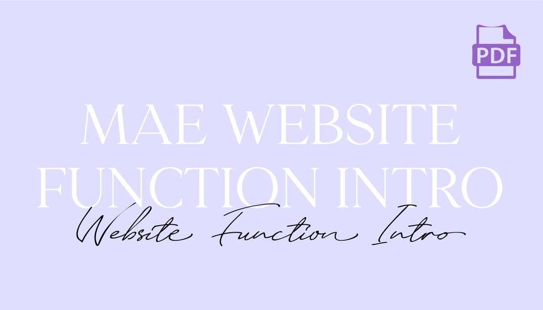 MAE GLOBAL - MAE TRAINING