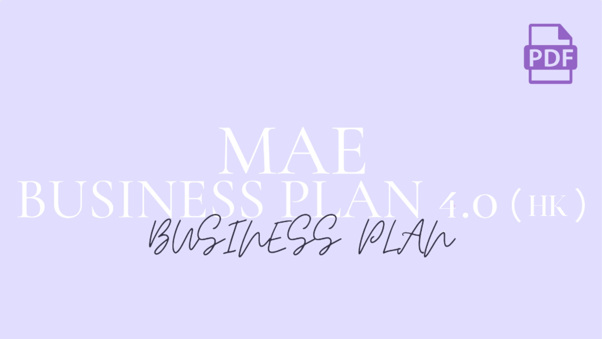 MAE GLOBAL - MAE TRAINING