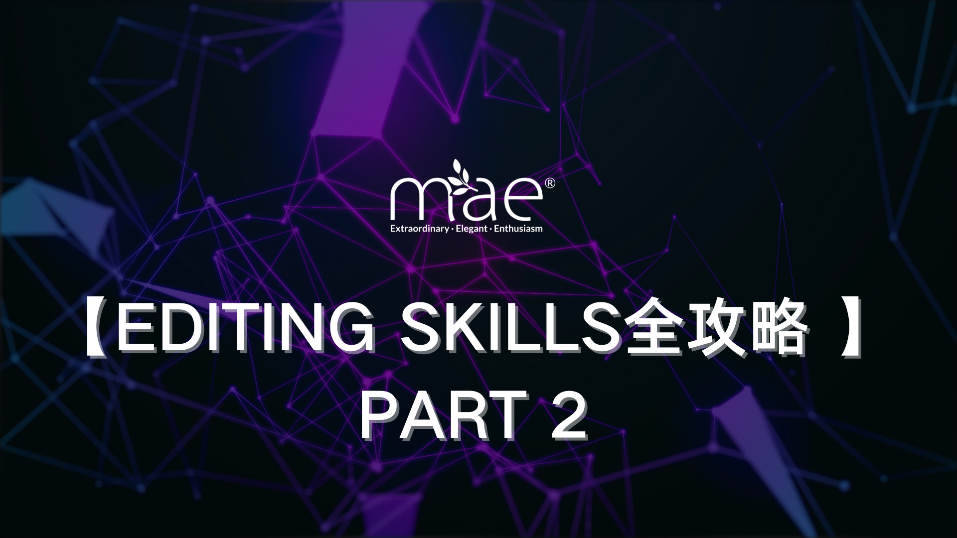 MAE GLOBAL - MAE TRAINING