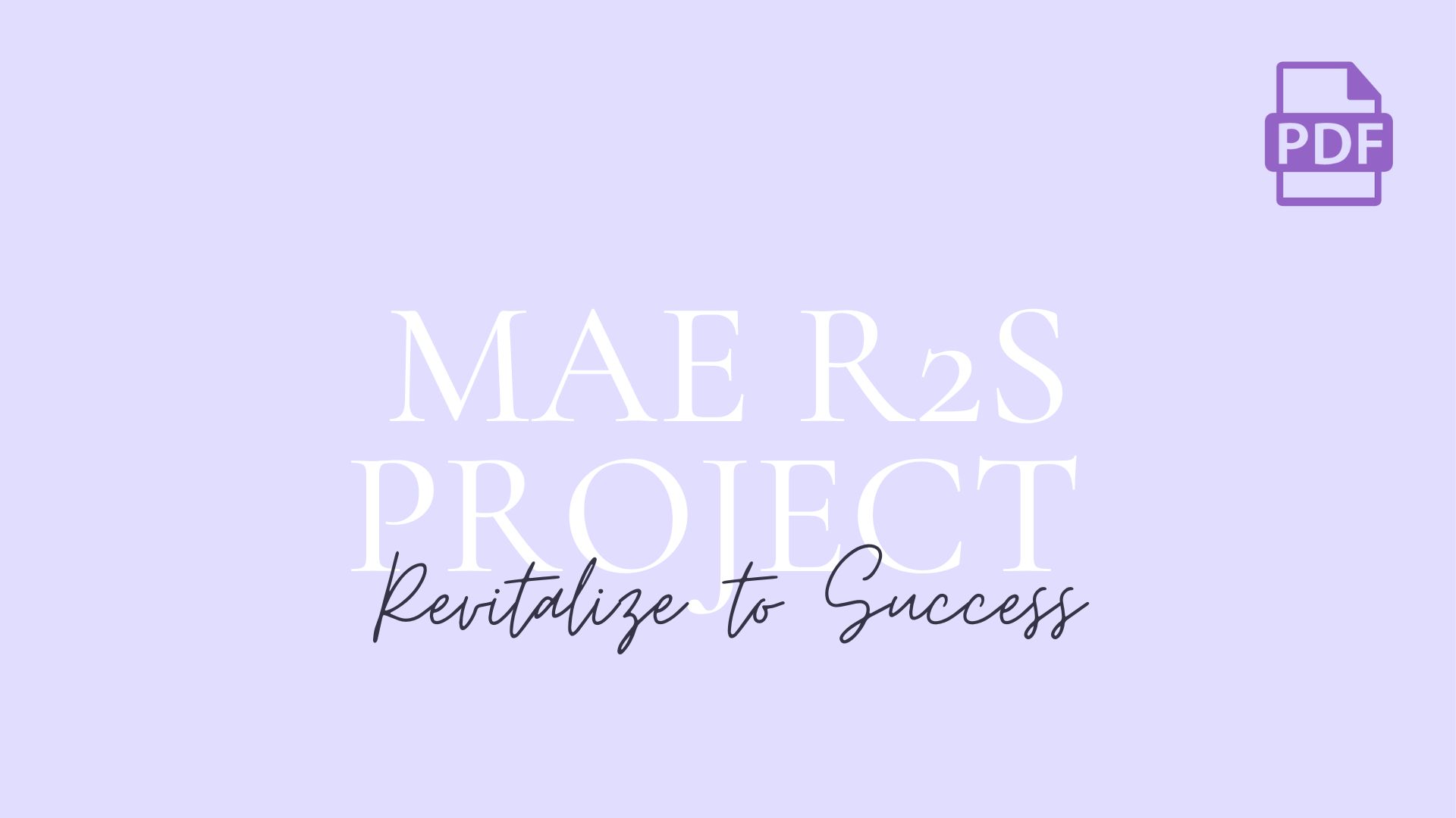 MAE GLOBAL - MAE TRAINING